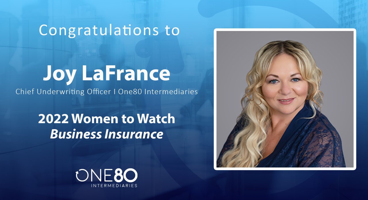 One80's Chief Underwriting Officer Joy LaFrance Recognized by Business ...